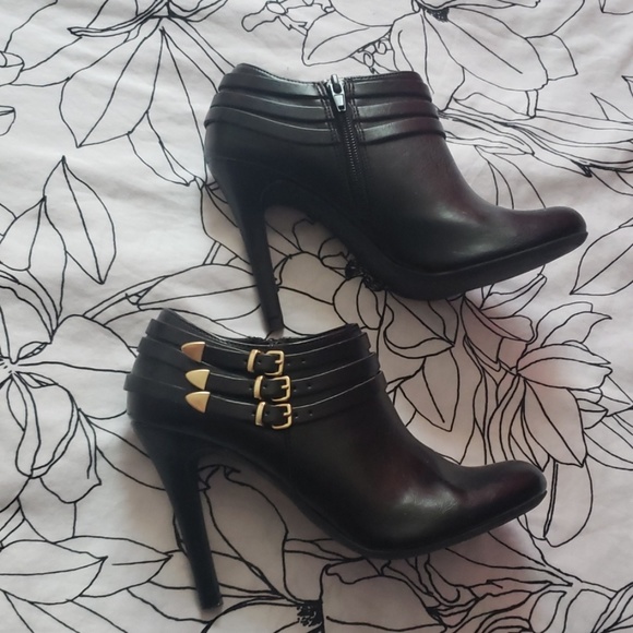 Payless | Shoes | Buckled Black Booties | Poshmark